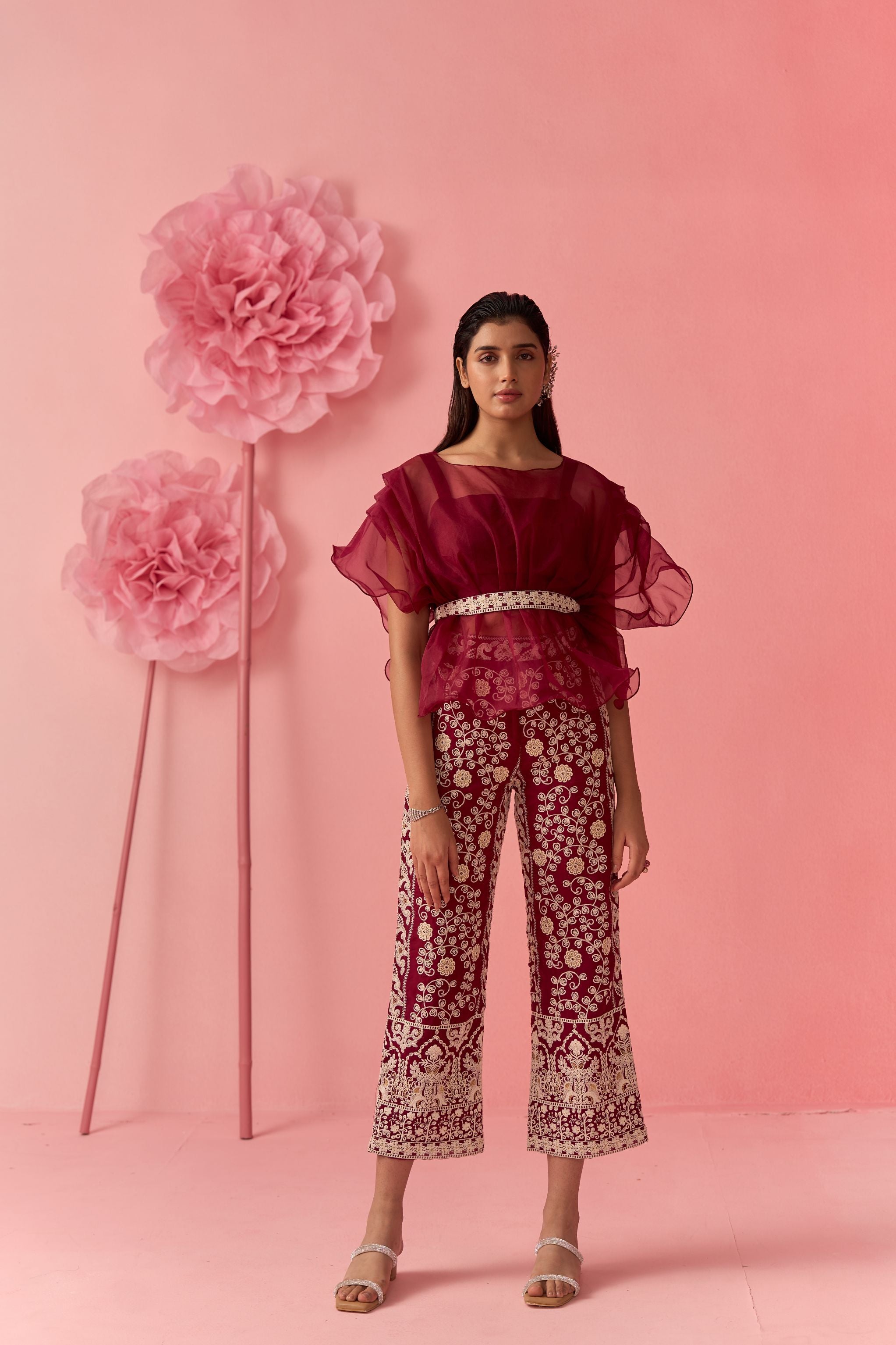 Deep Red Organza Set – Clothes On My Mind